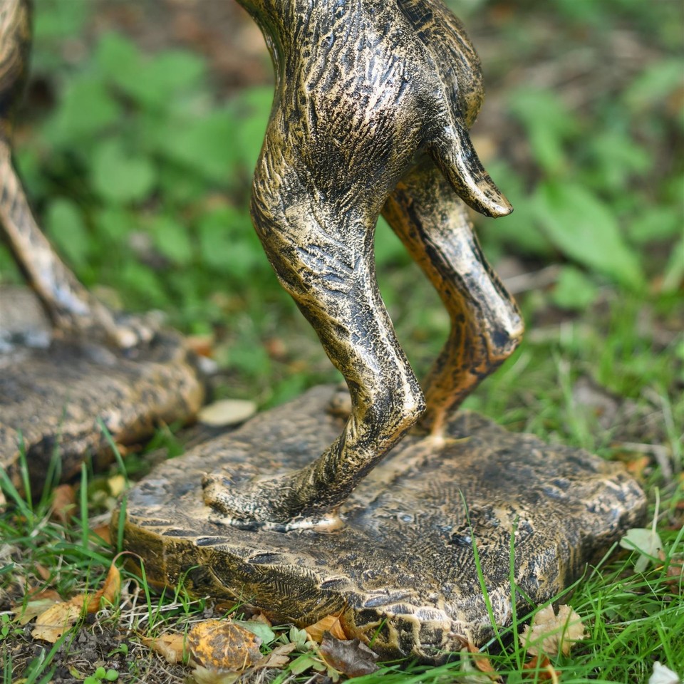 Brushed Gold Hare Sculpture – Garden Animal Statue Ornament | eBay UK