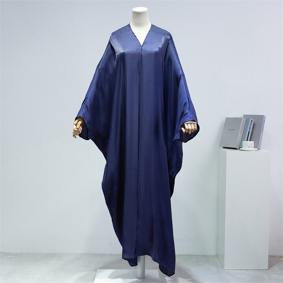 Muslim Women Kaftan Ramadan Party Open Cardigan Abaya Long Dress ...