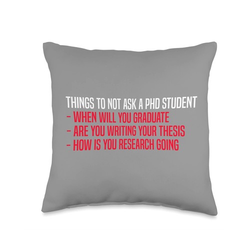 Funny Phd Student Doctoral Candidate Gifts Grad Dissertation Throw ...