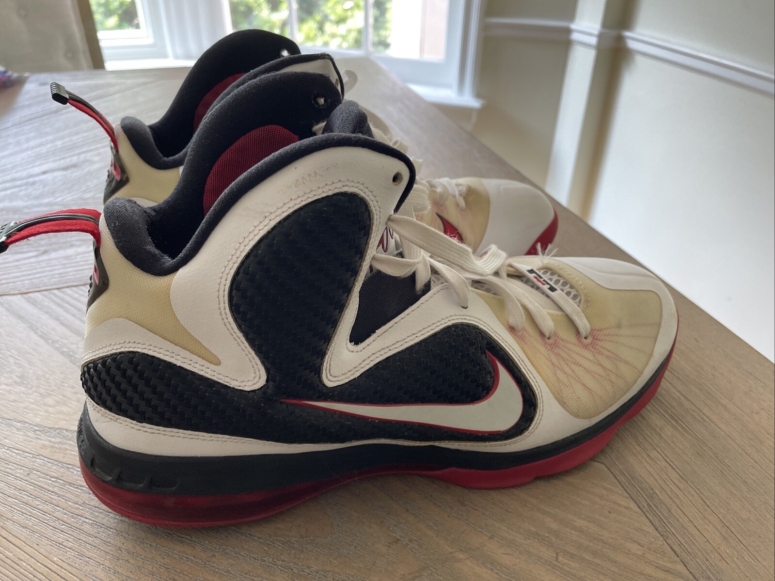 Size 12 Nike LeBron James 9 Miami Heat Home Colorway Vintage Shoes 2011 ...