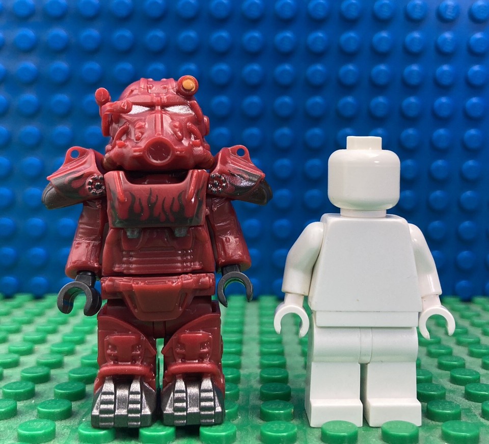 Custom Lego T-60 Flame Printed Power Armor with Minigun and Poster ...