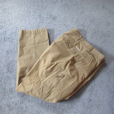 Columbia 35 Tan Brown Cargo Hiking Zip Fly Pants Side Zip Cargo Pkt | eBay