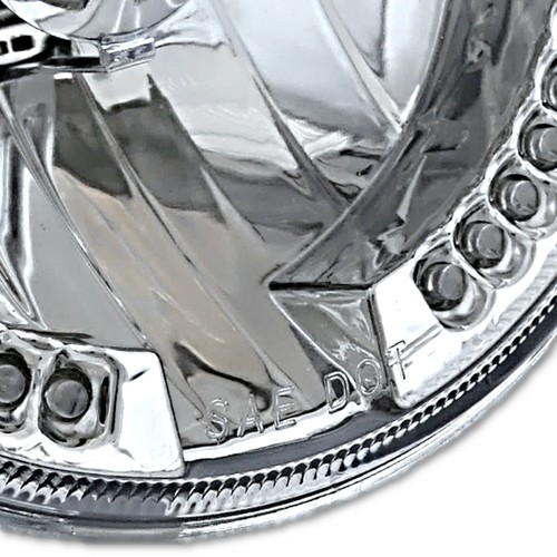 7" Halogen Blue Split LED Halo Ring Angel Eye Headlight Headlamp Light ...