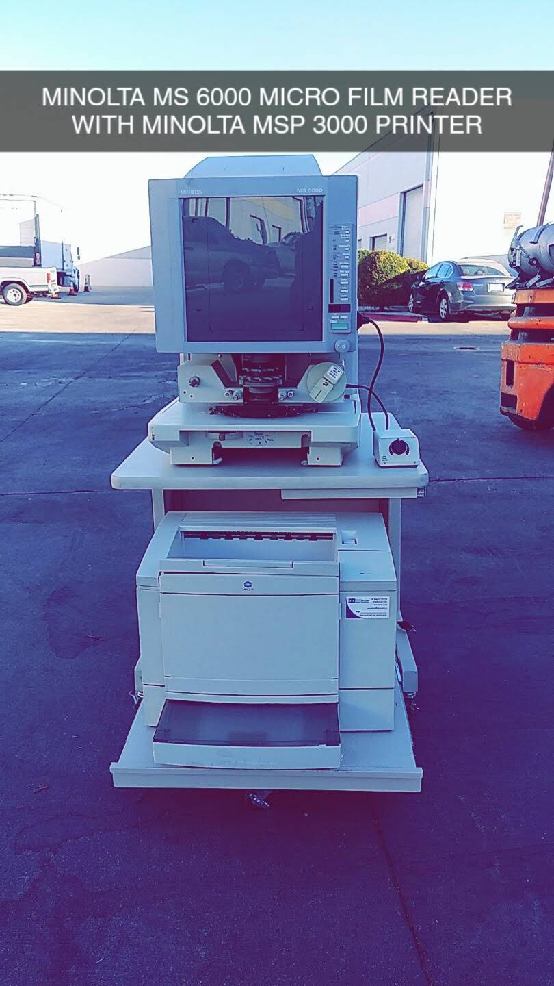 MINOLTA MICROFILM READER MODEL MS6000 AND MSP3000 PRINTER | eBay