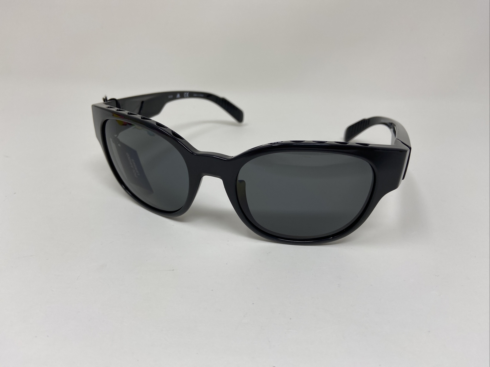ADIDAS SPORT-SP0009 01D Oval Shiny Black Polarized Gray STEAM PUNK ...