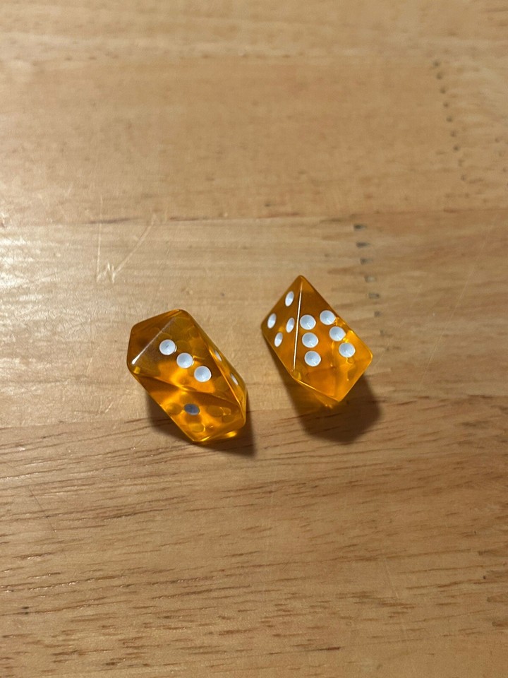 Monopoly Millennium Edition Replacement Dice Special Edition Orange Set ...