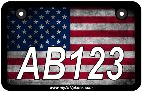 US Flag MN ATV/UTV License Plate *5 STAR SELLER* w/FRAME! #1 Plate On ...