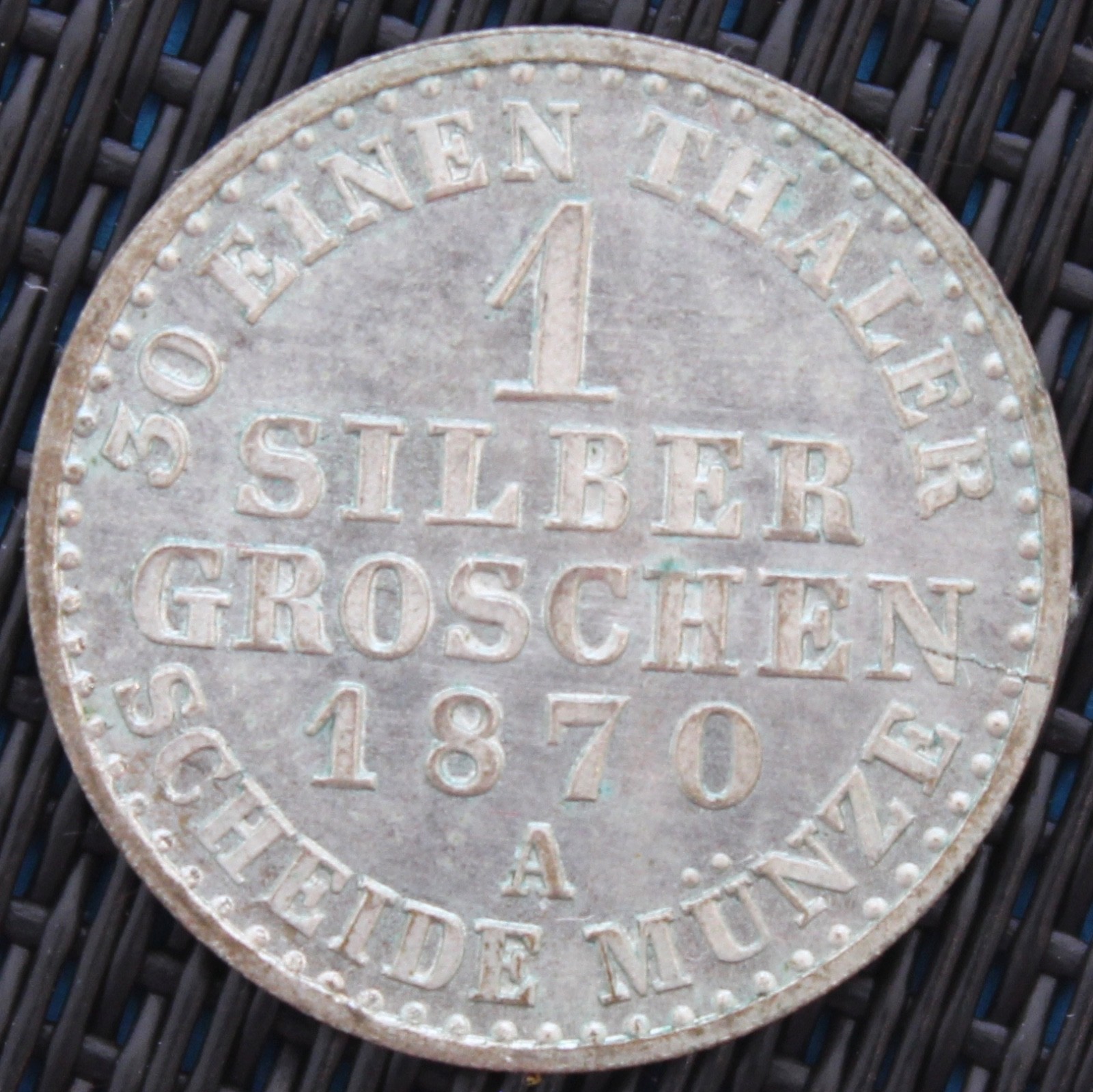 Germany Prussia 1 Silver Groschen 1870 A | eBay