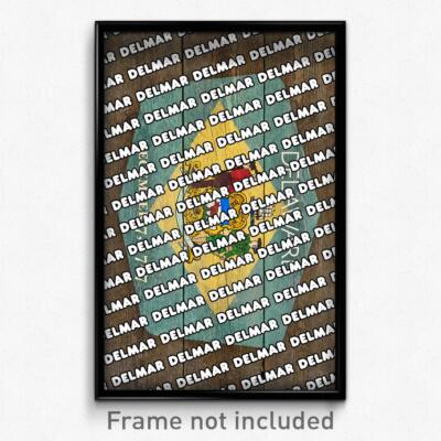 Delmar Delaware Poster (DE City Souvenir 11x17 Town Print) | eBay