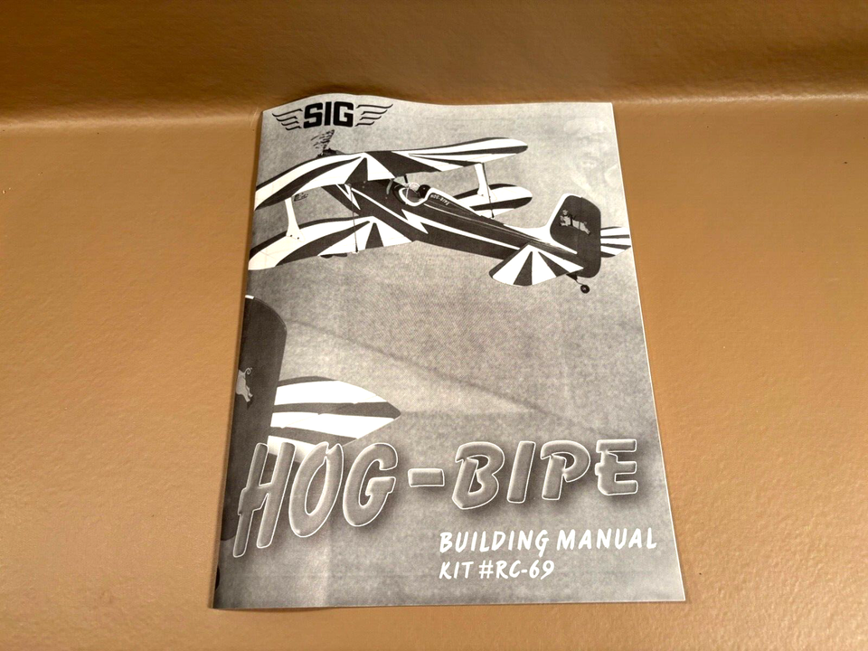 Excellent Sig "Hog-Bipe" Bi-Plane Radio Control Model Airplane Kit | eBay