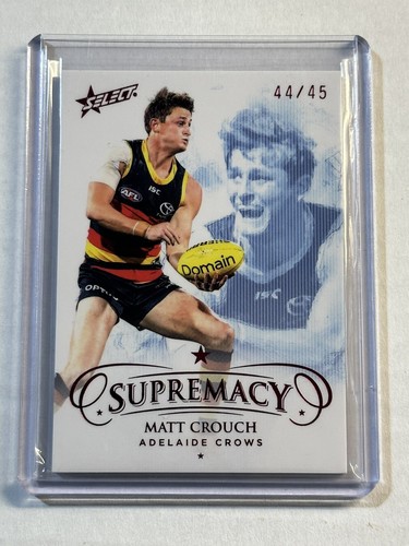 2021 AFL Select Supremacy Red Parallel Card Matt Crouch Adelaide Crows ...