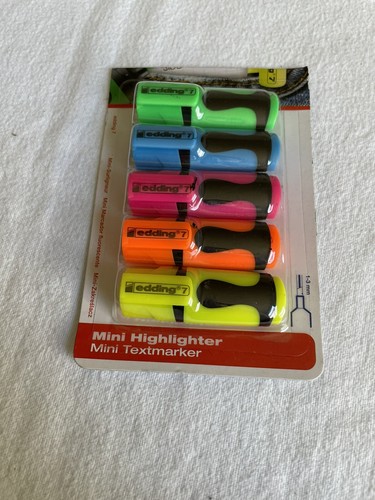 P019 edding 5 Stück Mini Textmarker Highlighter Edding7 | eBay.de