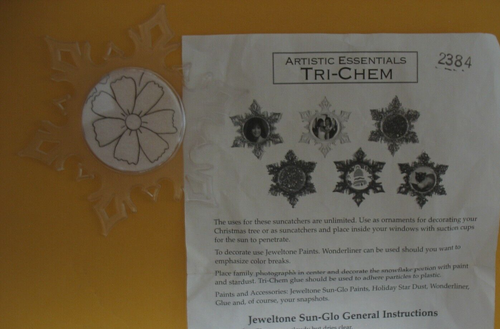 * TRI CHEM SUN GLO 2384 (5) SNOWFLAKE ORNAMENTS PHOTO HOLDER to paint ...