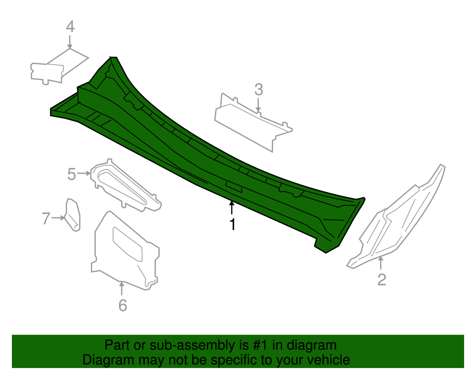 Genuine Volvo 2016-2025 Volvo XC90 - Cowl Grille 31424477 | eBay