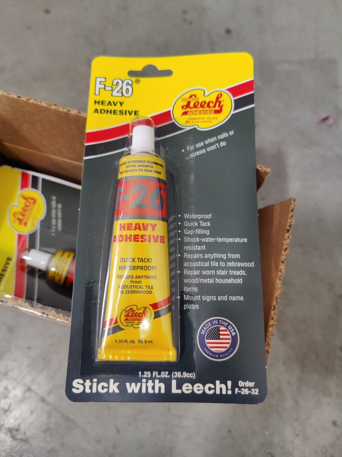 Leech F26-32 Construction Adhesive 1.25 Oz Tube Beige Mastic for sale ...