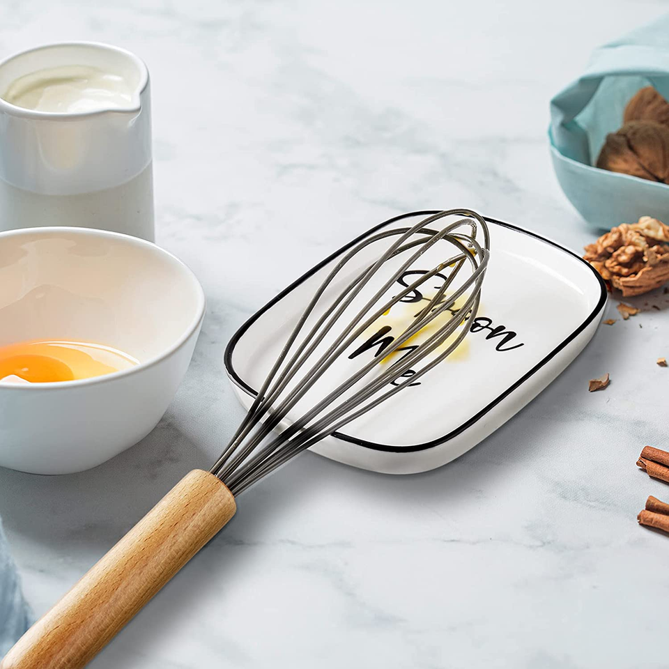 Ceramic Spoon Rest Stove Top Large Spoon Holder Spoon Kitchen Counter ...