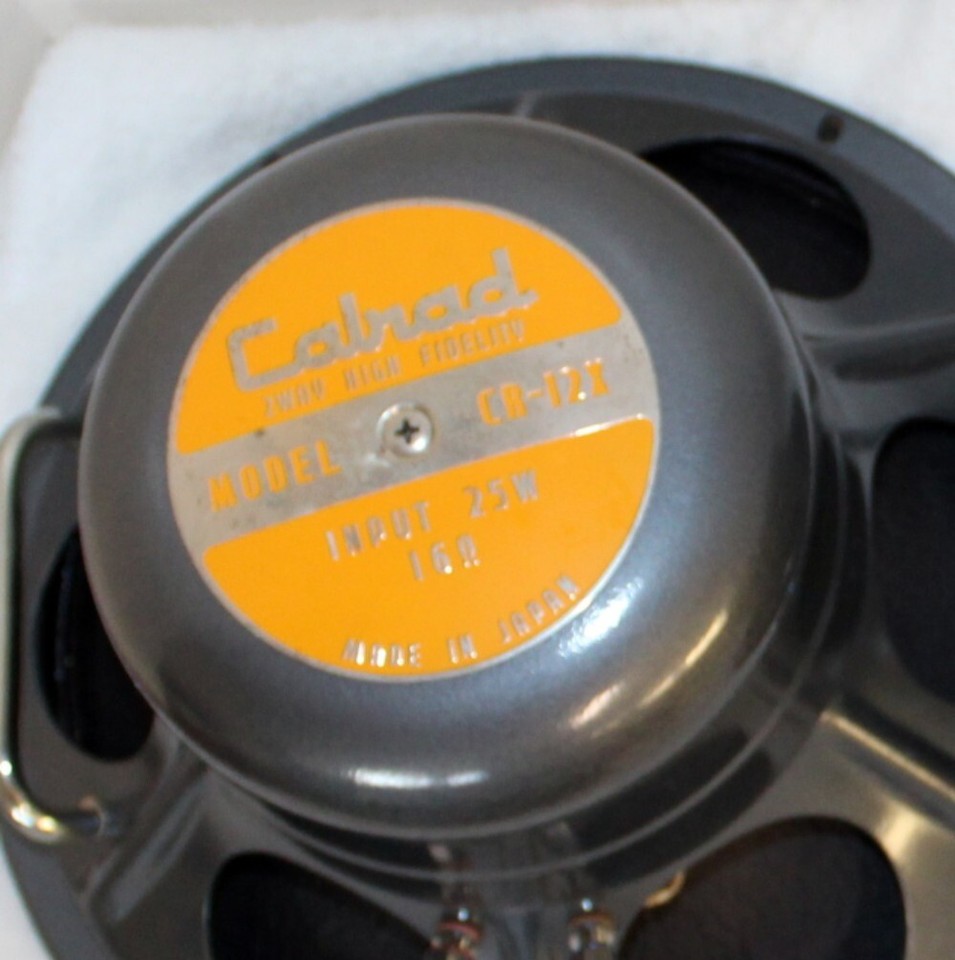 Pair Calrad CR-12x Coaxial 16 Ohm Woofers from Brazilian Wood Cabinets ...