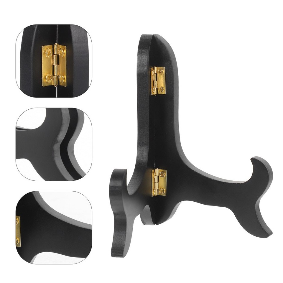 Wooden Picture Frame Stand Plate Display Rack Desktop Menu Display ...