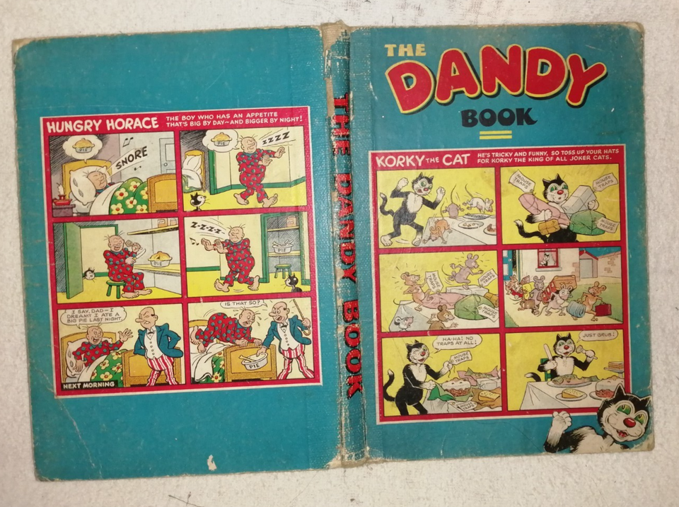 THE DANDY BOOK - 1953 - LARGER SIZE HB - WORN BUT COMPLETE - DC THOMSON ...