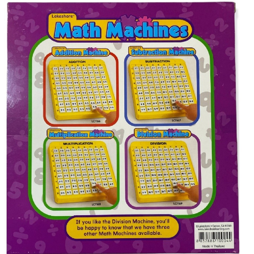 Lakeshore Division Machine Educational Help with Math | eBay