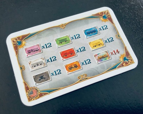 Ticket To Ride | Scoring Table Summary Card | Extra/Replacement Game ...
