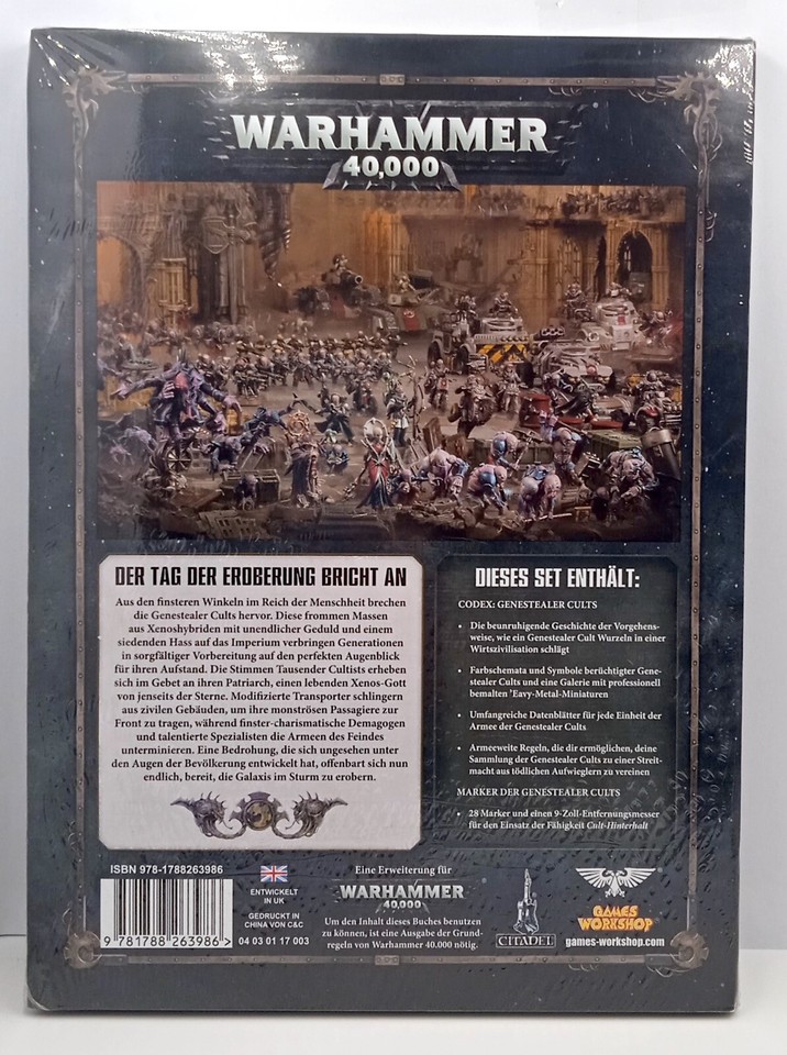 GW Warhammer 40.000 40K 04030117003 Codex Genestealer Cults German Book ...
