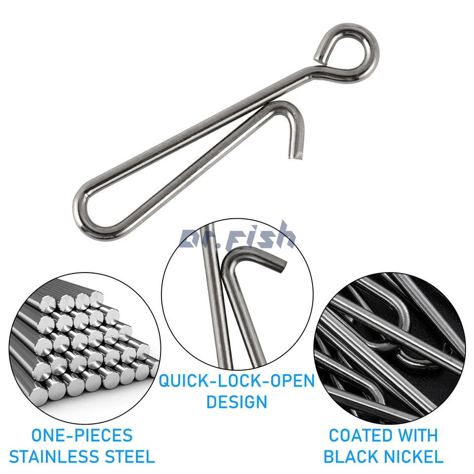 Fishing Clips Stainless Steel Fast Snap Quick Change Speed Clip for ...
