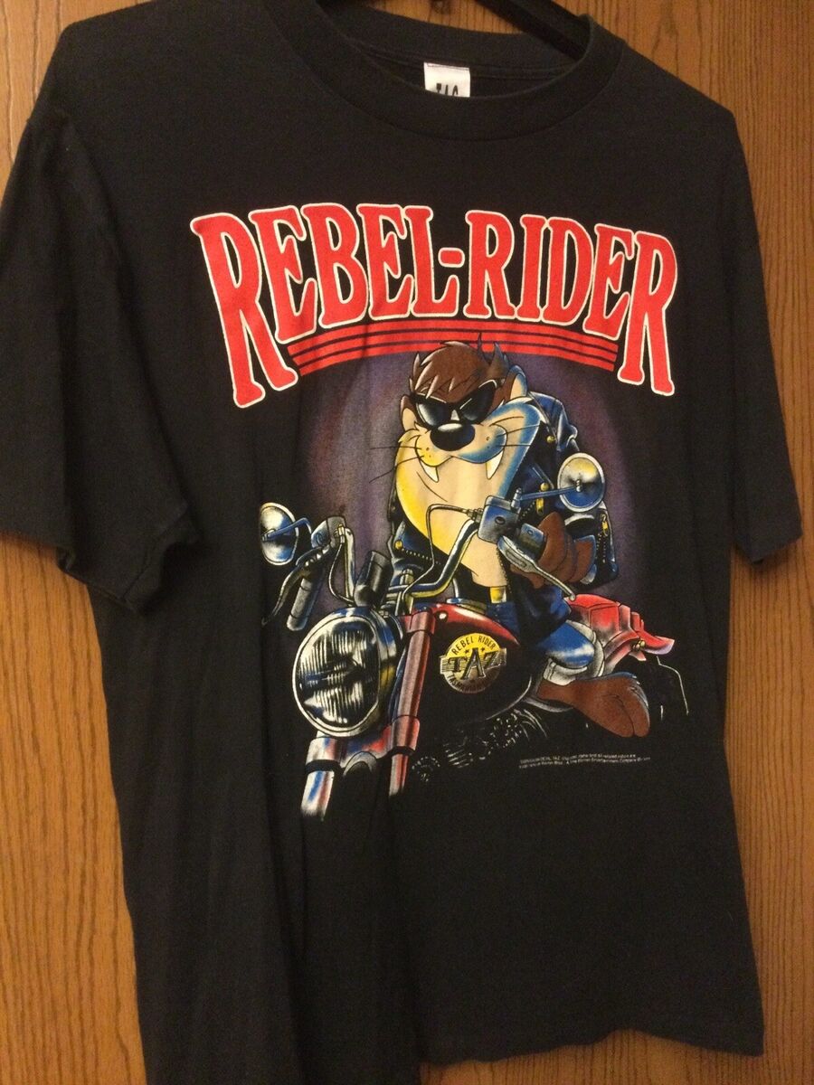 Rebel Rider - “Taz” - 1992 Black Shirt - L. | eBay Rebel Rider - “Taz” - 1992 Black Shirt - L. | eBay