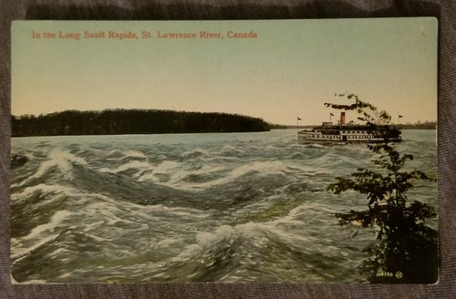 Postcard....In the Long Sault Rapids, St Lawrence River, Canada (Early ...