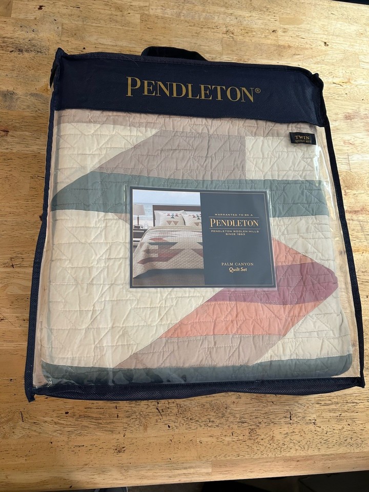2 pc Pendleton Palm Canyon Twin Quilt & Sham Set NIP 8889244492| eBay