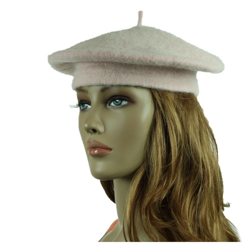 Unisex Wool French Beret Hat Classic Artist Hats Casual Plain Beanie ...