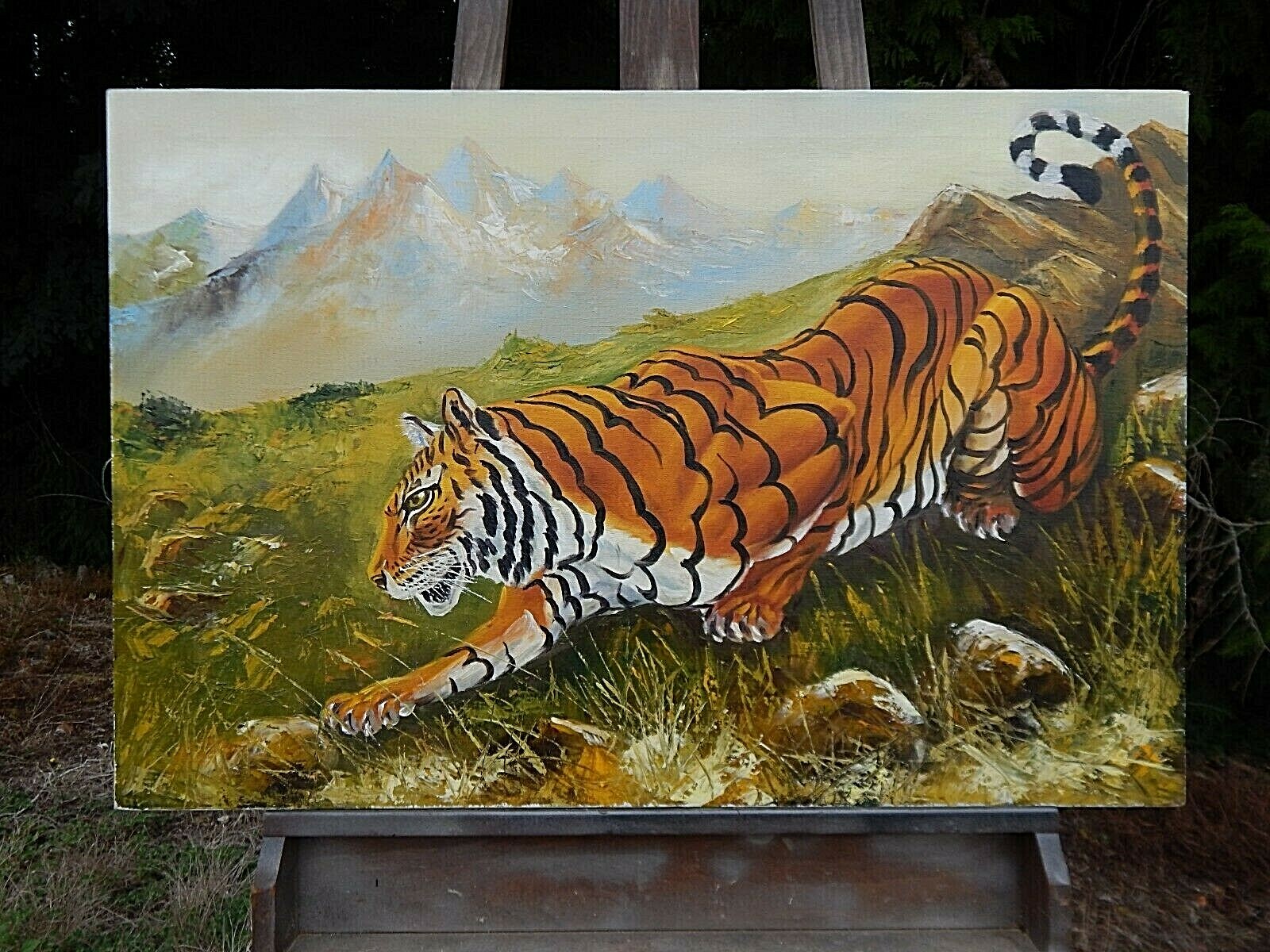 Stalking Tiger Painting