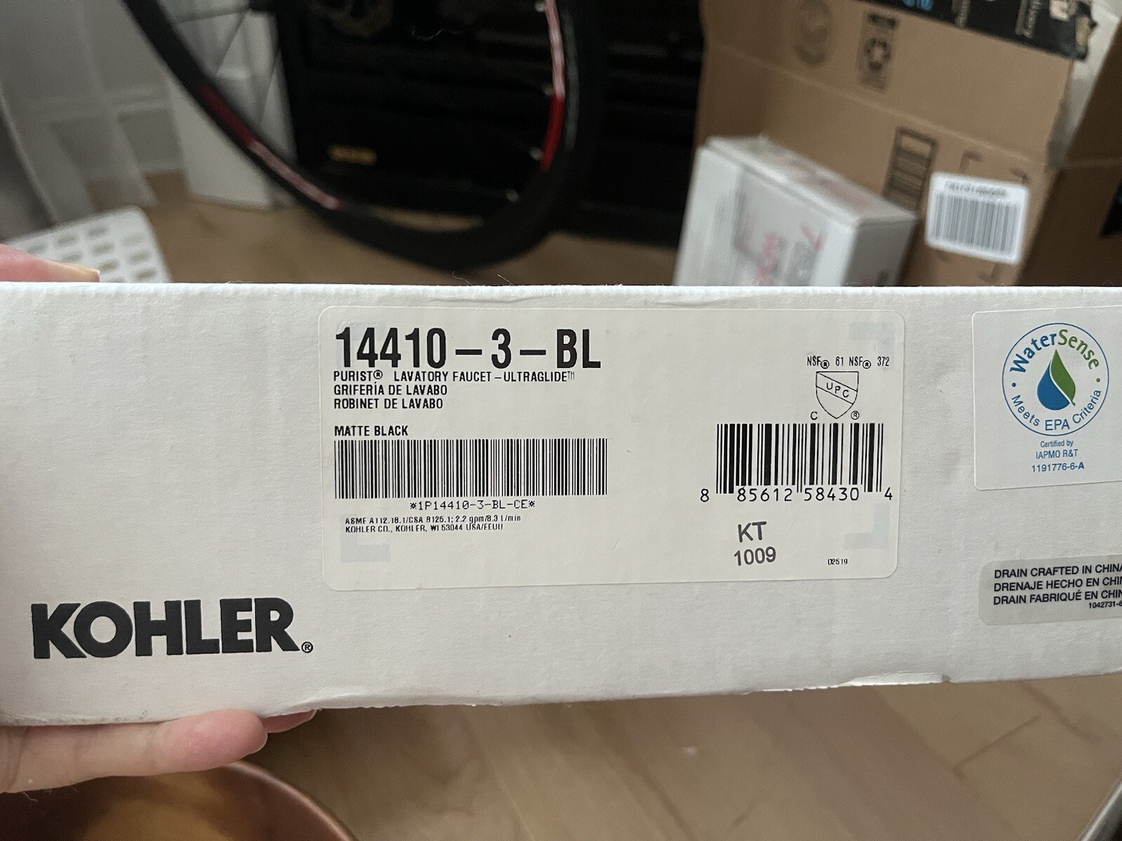 Kohler 14410-3-BL Purist Bathroom Sink Faucet - Black (K144103BL) for ...