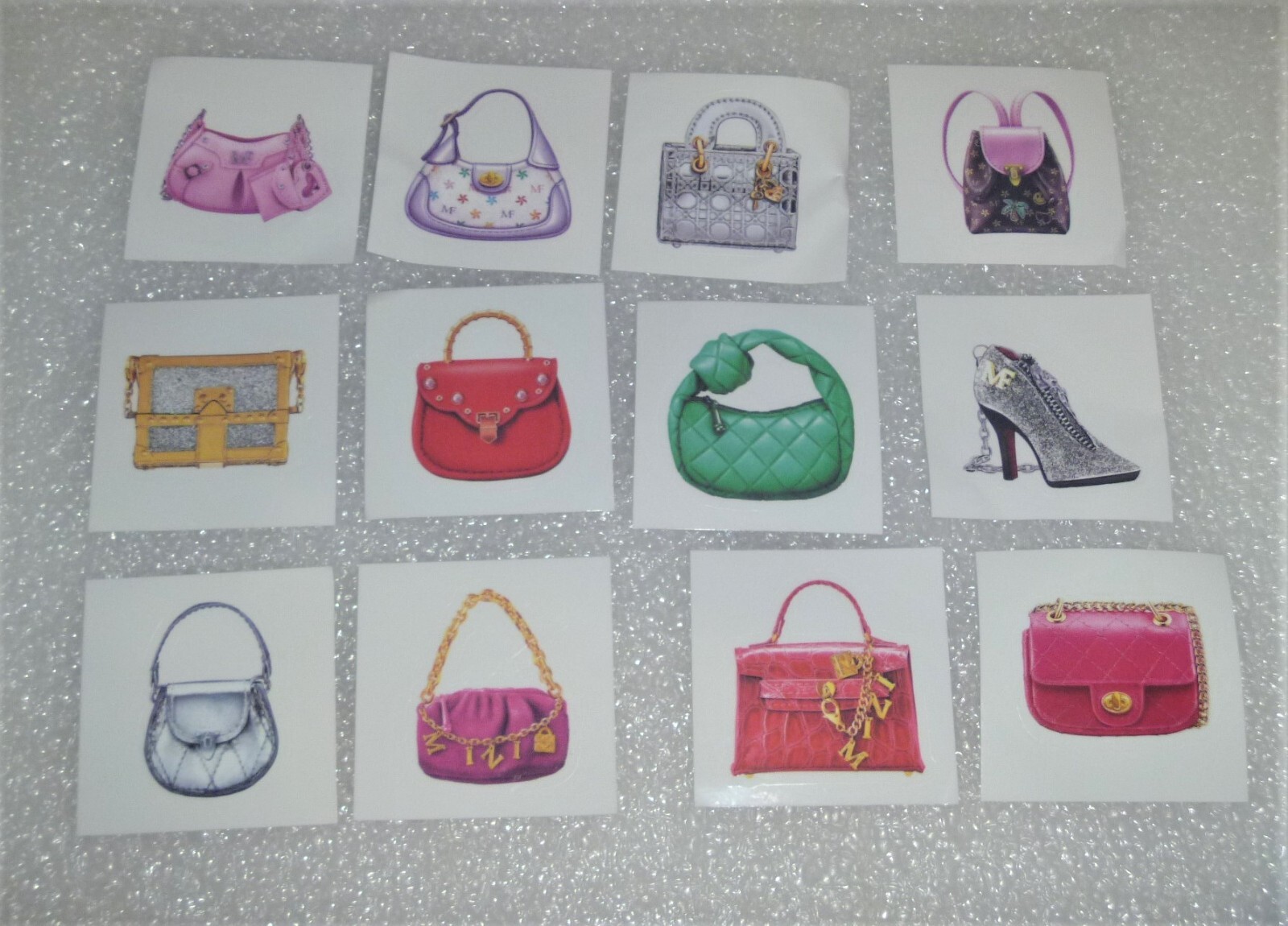 Mini Fashion Series 1 & 2 Purse Stickers By Zuru~*~12 Colorful Stickers ...