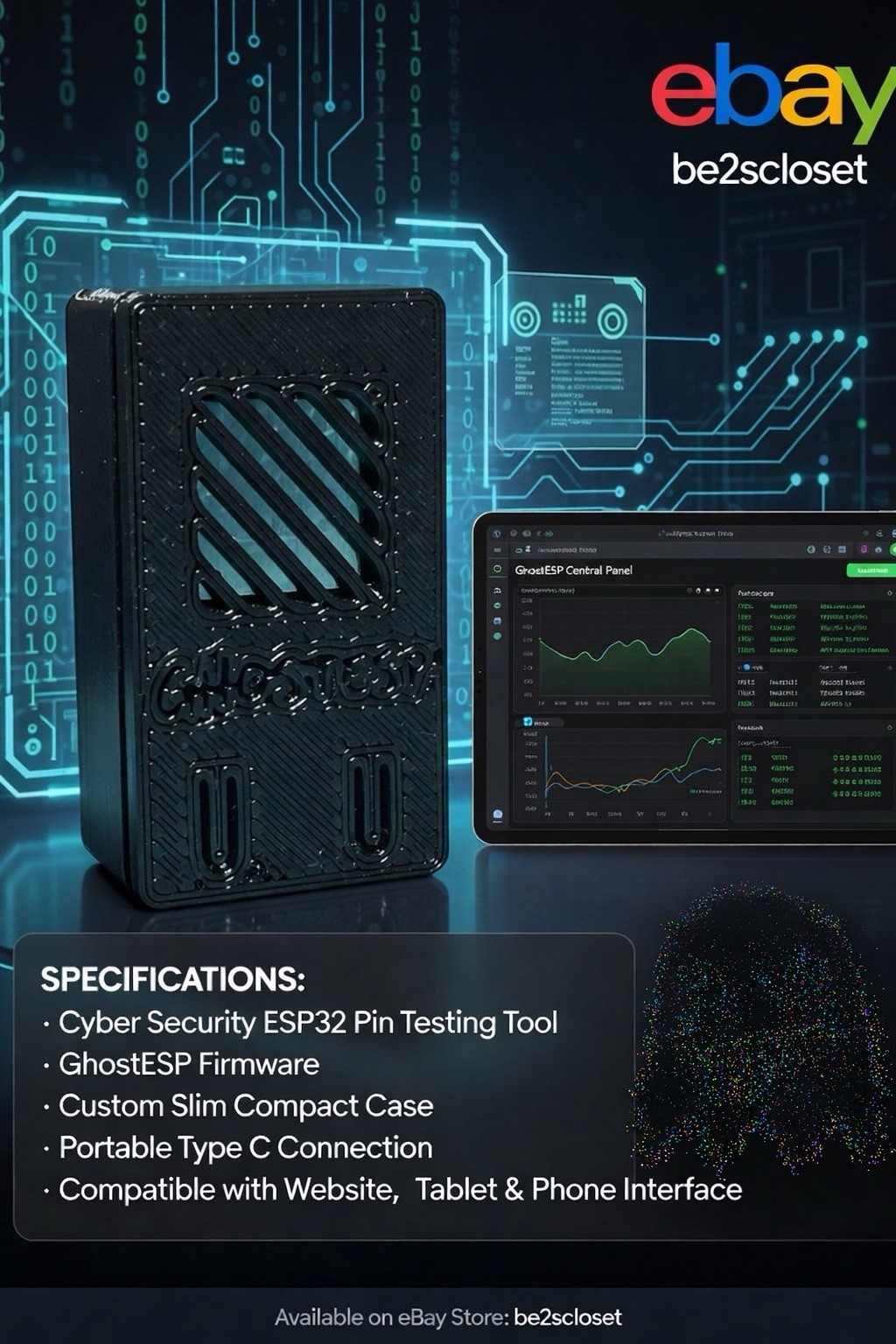GhostESP Wireless Pentesting Tool - ESP32 Bluetooth & Wi-Fi Slim ...