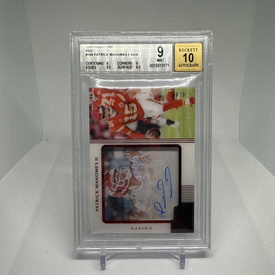Patrick Mahomes II 2020 Panini One Auto 4/4 BGS 9 auto 10 | eBay