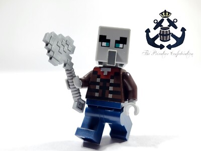 LEGO Minecraft Minifigure Illager Vindicator Mob + Axe min078 Village ...