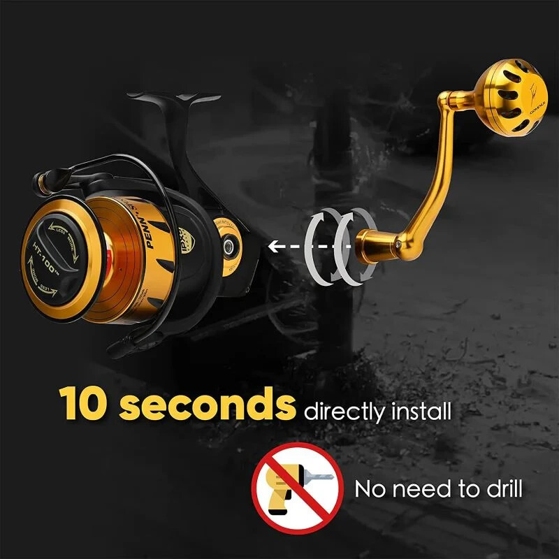 GOMEXUS Power Handle 75mm For Penn Slammer Spinfisher VI VII 5500-6500 ...