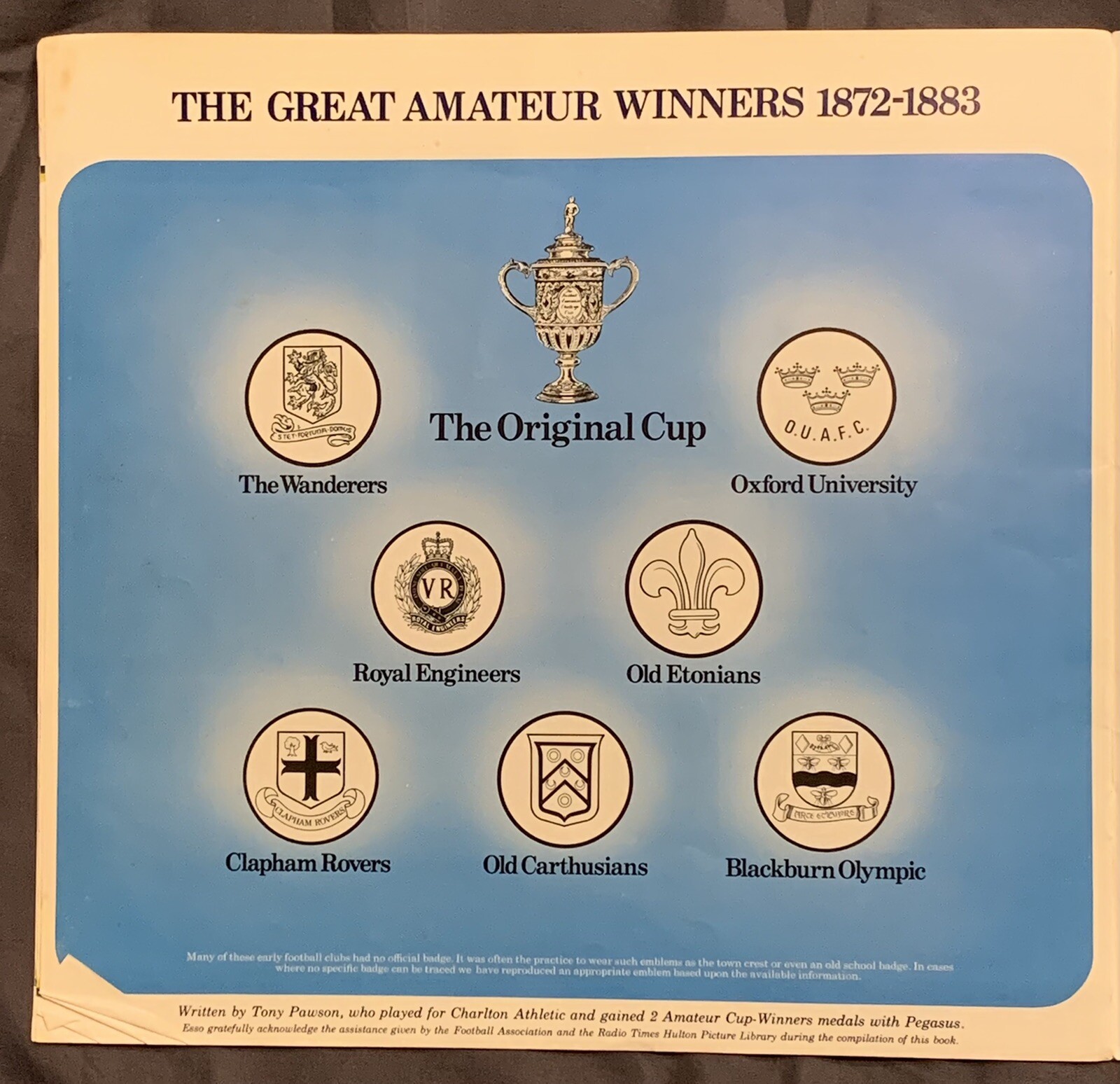 1872-1972 ESSO FOOTBALL F.A. CUP CENTENARY COMPLETE COIN/MEDAL ...