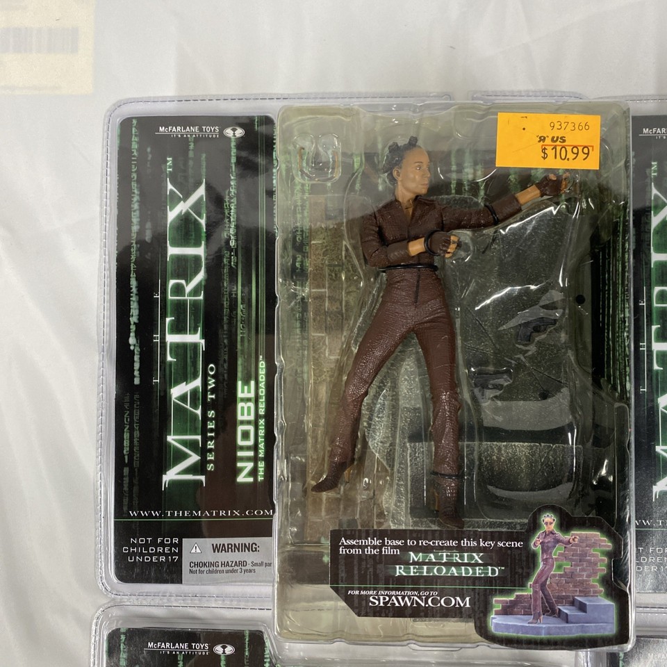 McFarlane THE MATRIX Reloaded Set 6 Figures Neo Smith Morpheus Trinity ...