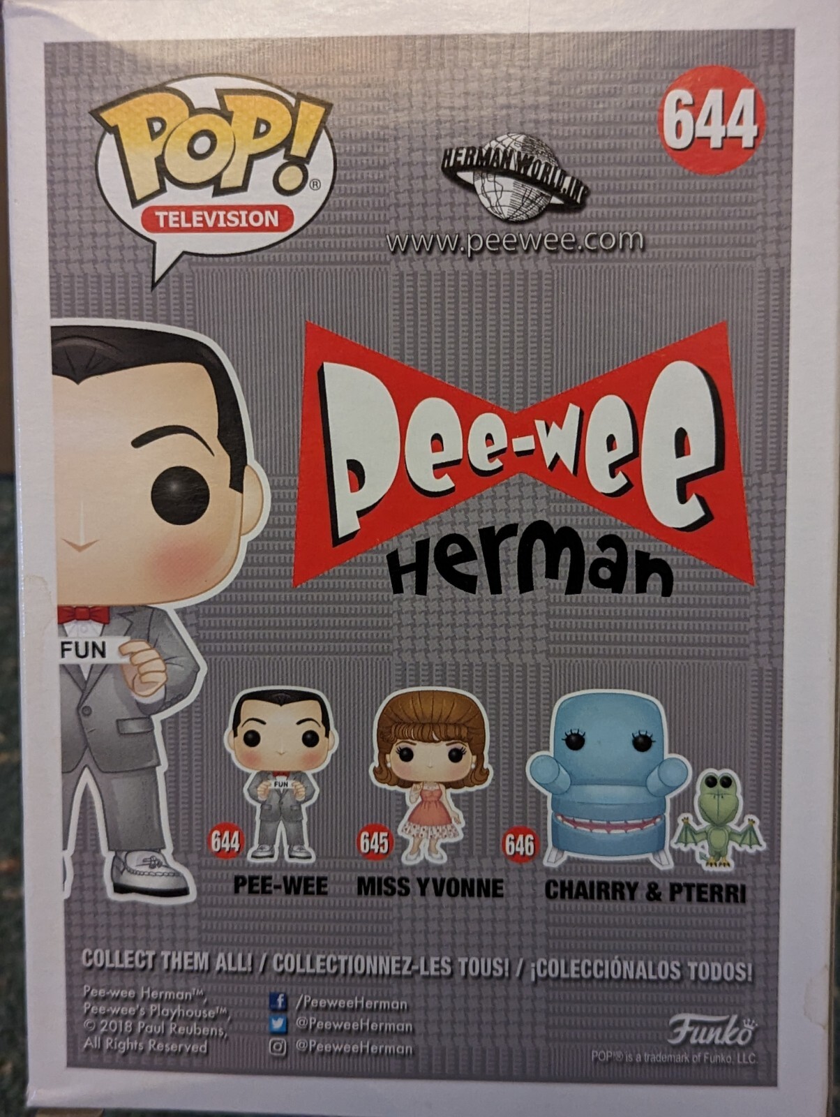 Pop Television 644 Pee-wee Herman Funko Figure 17859 for sale online | eBay
