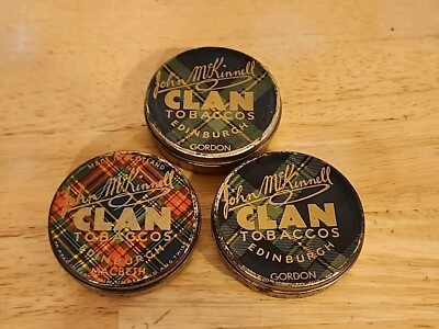 3x John McKinnel Clan Tobacco Can Edinburgh Gordon Macbeth | eBay