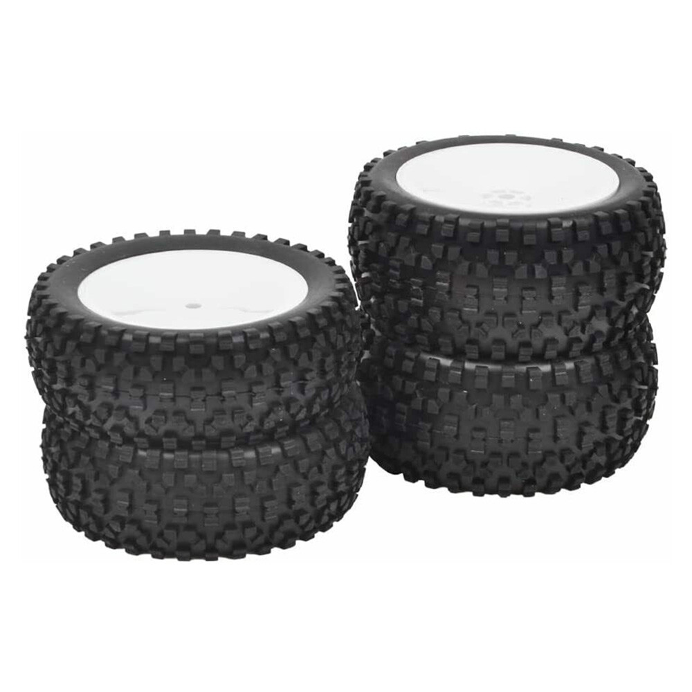1/10 RC Front & Rear Tires and Wheel Rims 12mm Hex for Tamiya TT02B ...
