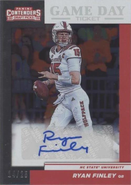 2019 Panini Contenders Draft Picks - Game Day Ticket Ryan Finley #7 ...