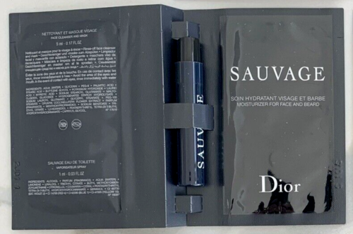 3-pc DIOR Sauvage sample set: Eau de Toilette Spray, Face Cleanser ...