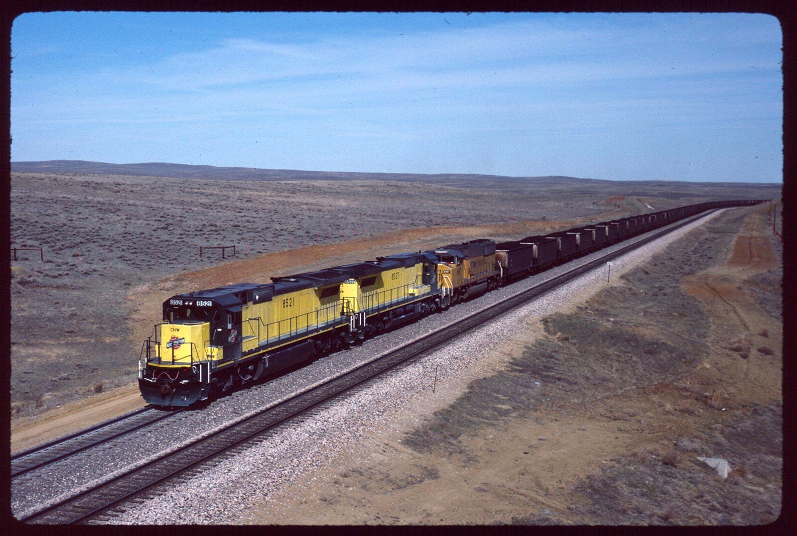 Original Rail Slide - CNW Chicago & North Western 8521+ E Walker WY 4-8-1990 | eBay