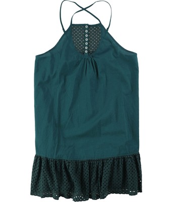 Free People Womens Calico Trapeze Shift Dress, Green, Large | eBay