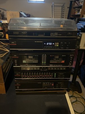 Scott Stereo System W/Turntable, Dual Cassette Player,Equalizer ...