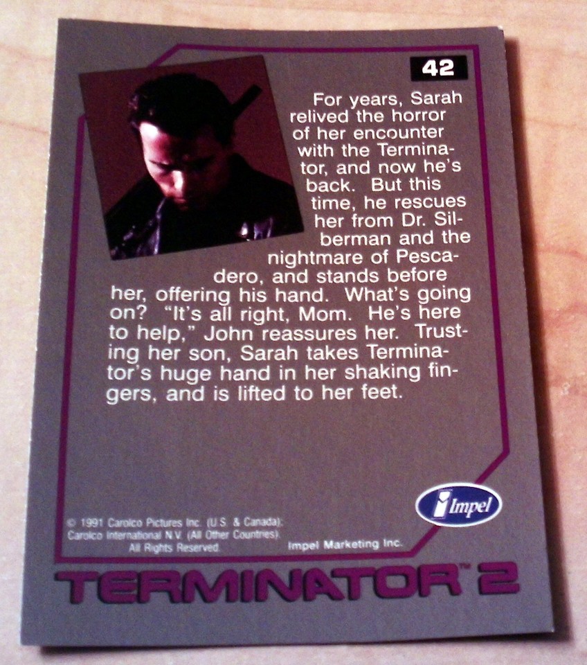 Impel Terminator 2 Card # 42 "Come With Me If You Want To Live" | eBay