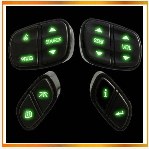 GM Chevrolet Steering Wheel Buttons Controls Switches with Green LEDs ...